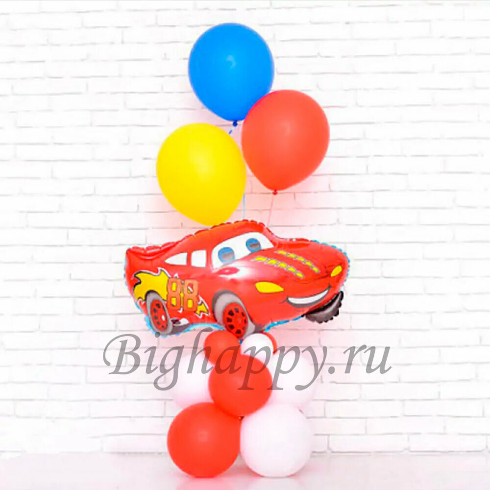 Букет из фольгированных шариков с Тачкой