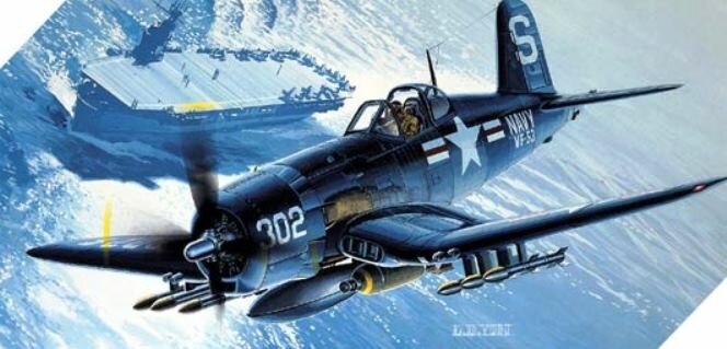 12267 Academy Палубный истребитель F-4U-4В "Корсар" Масштаб 1/48