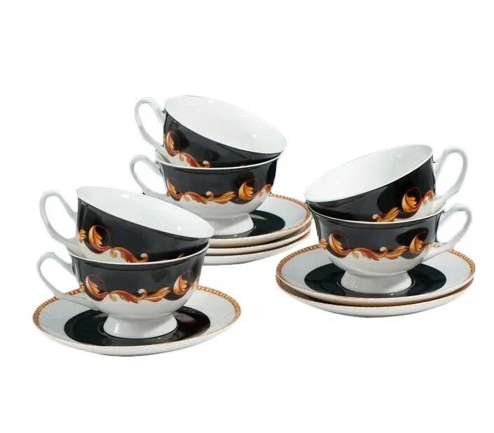 Сервиз чайный "Княгиня" 6 чашек 220 мл, 6 блюдец 14 см 5204513 Княгиня" 6 чашек 220 мл, 6 блюде SIMA LAND