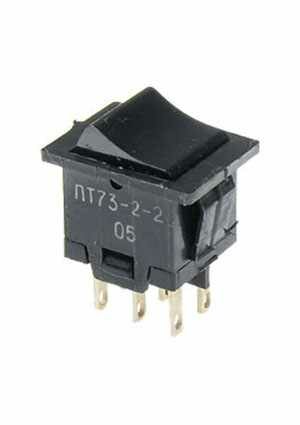 ПТ73-2-2, переключатель клавишный(корп. черный/клавиша черн.) (23-24г.)