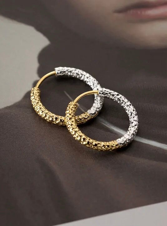 Комплект серег MJ - Marjatta Jewelry, золотой/серебряный — фото 1