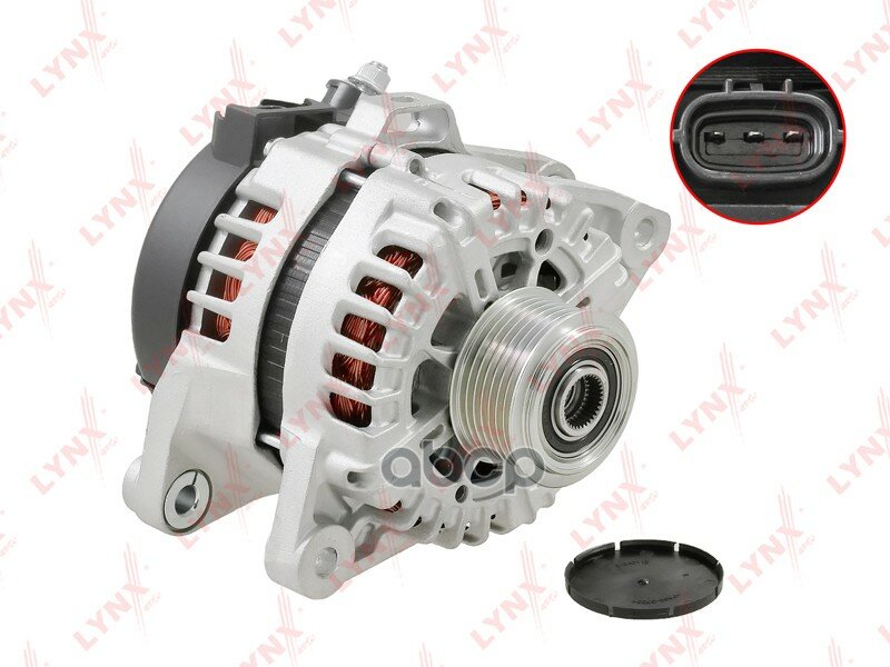 Генератор (130 A, 7PK, с муфтой свободного хода) HYUNDAI H-1(TQ) 2.5D 08-> LYNXauto арт. EA-1387