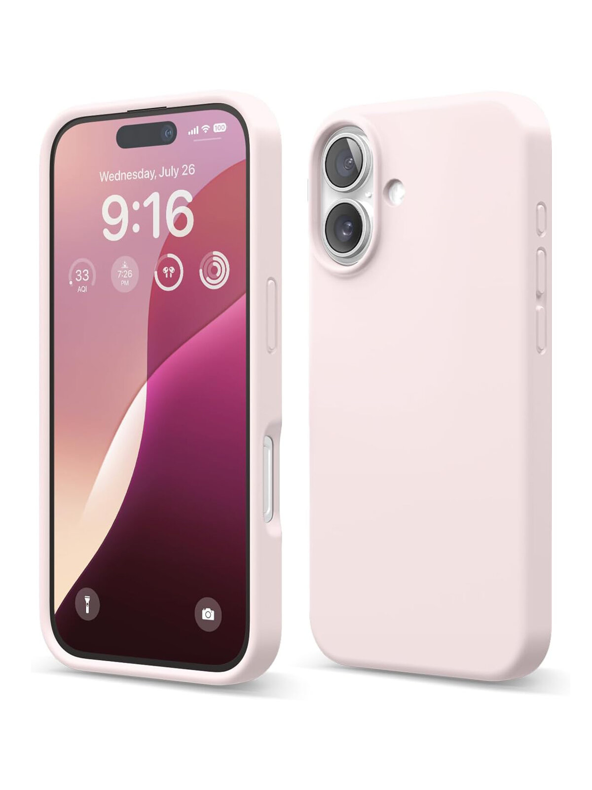 Elago для iPhone 16 чехол Soft silicone (Liquid) Lovely Pink