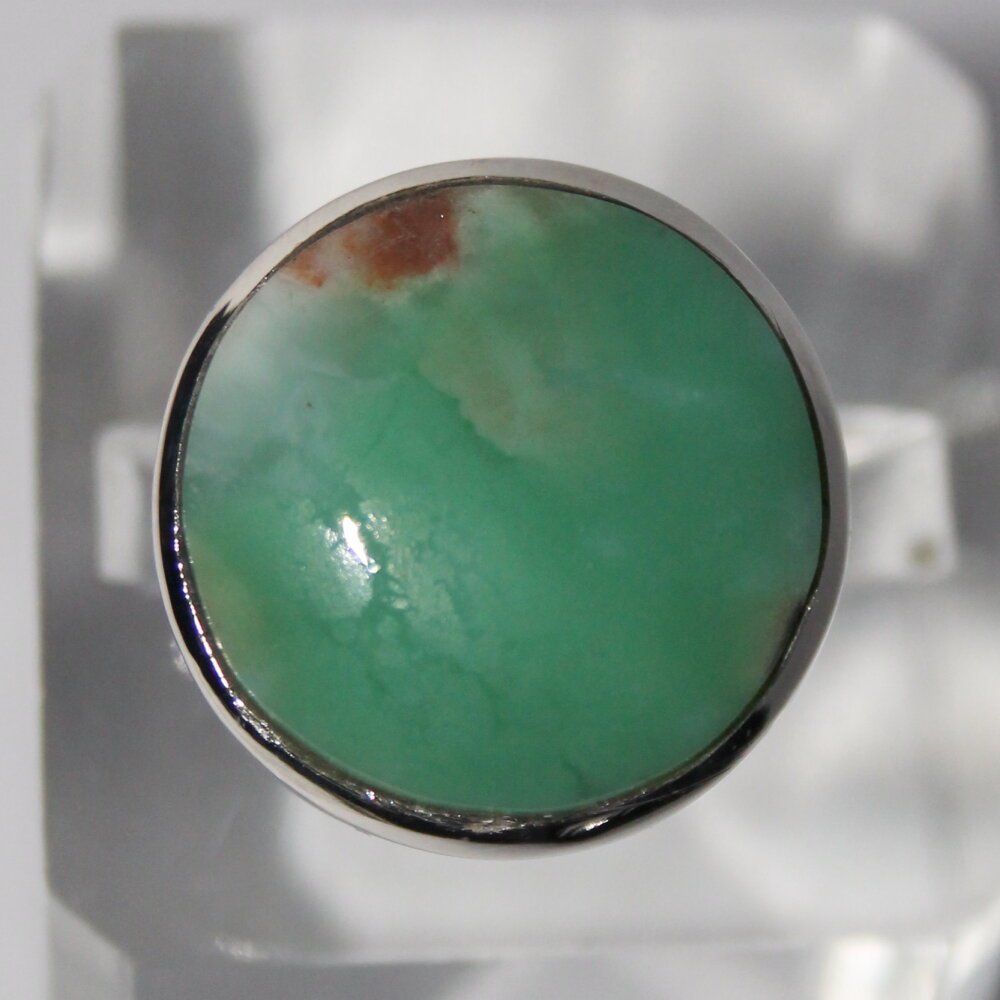 Кольцо, хризопраз