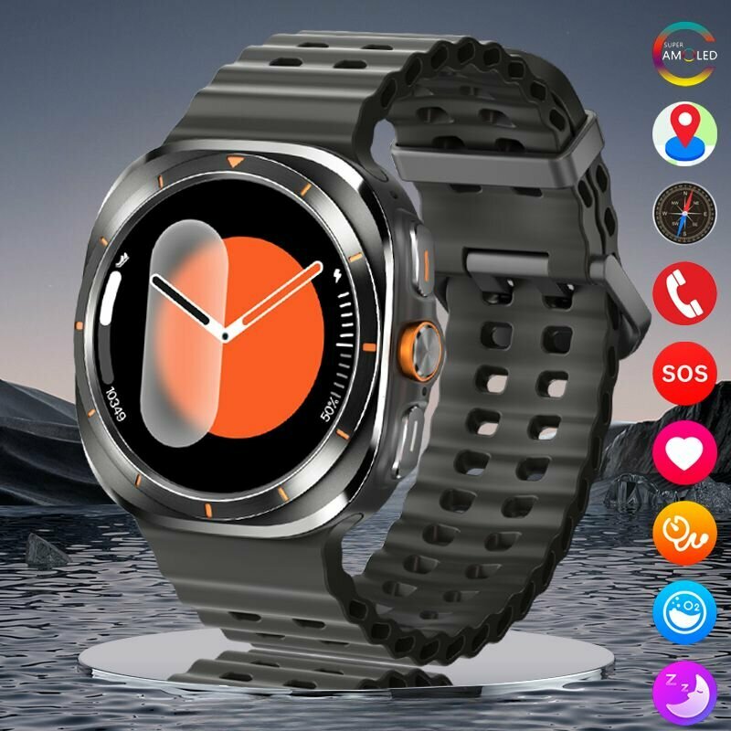SACOSDING WATCH Ultra Cмарт часы Экран 1,43 AMOLED с GPS, управлением доступом NFC, функцией компаса