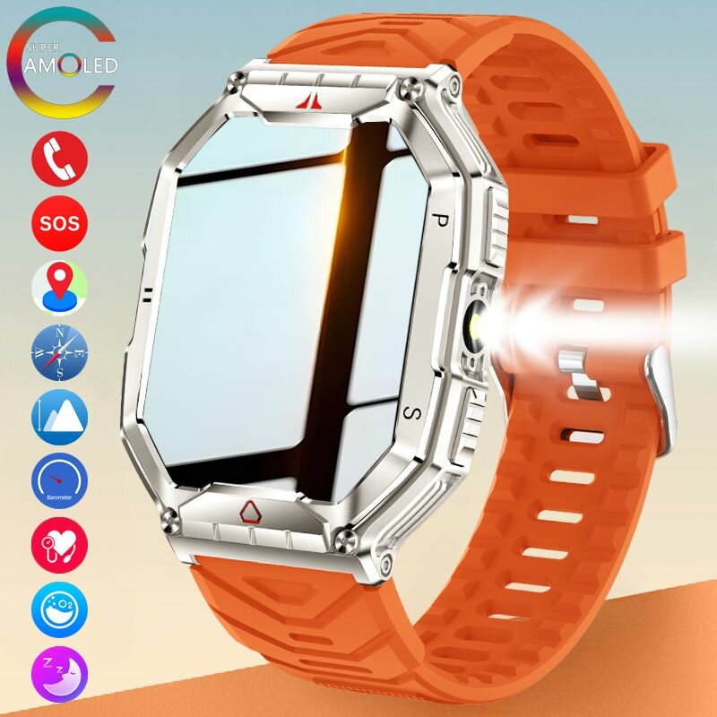 2024 новинка Cмарт часы мужскиеженские с gps трекером, фитнес трекер, Светодиодные лазеры, с калькулятором, компас, smartwatch