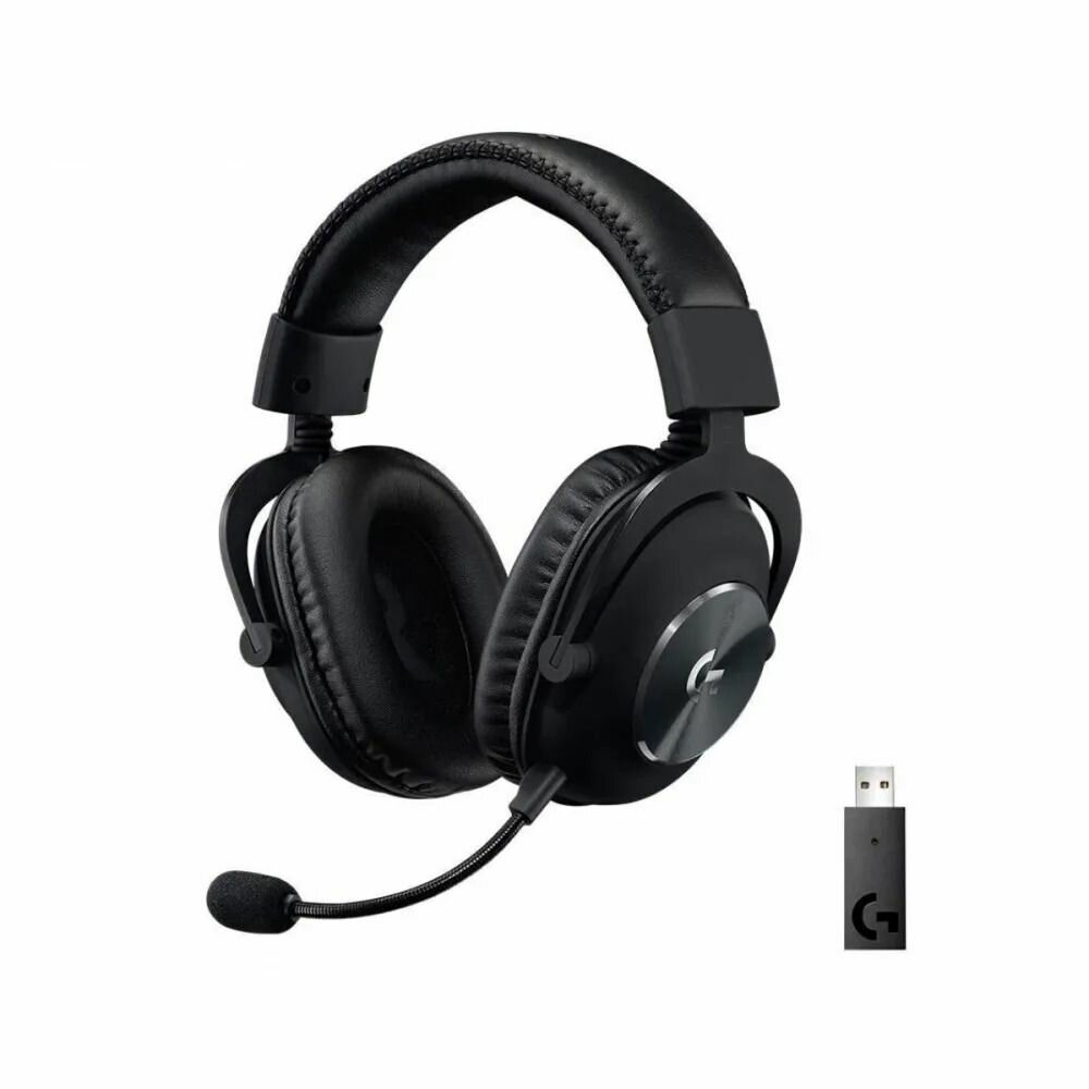 Logitech G PRO X Wireless USB Радиоканал Игровые беспроводные наушники, с микрофоном, черные
