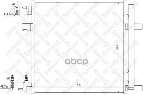 Радиатор кондиционера! Opel Astra J 1.4i 09> Stellox арт. 1045686SX