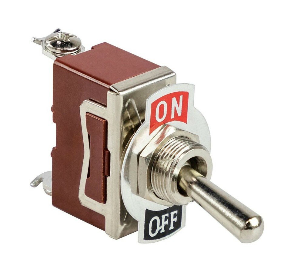 Тумблер трехпозиционный (ON)-OFF-(ON) 12 В/15А 3P (Москва)