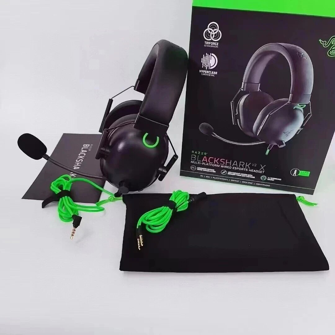 Razer BlackShark V2 X проводные игровые наушники black