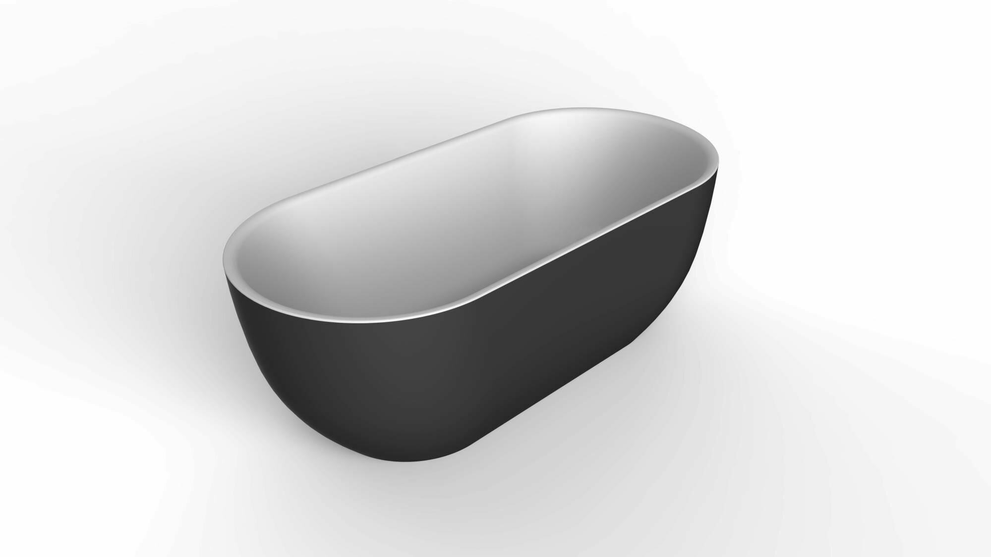 Ванна BelBagno BB70-1700-800, отдельностоящая, овальная, белая