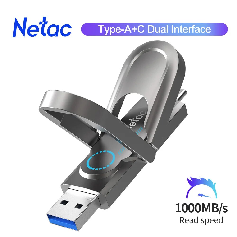 SSD-накопитель Netac US9 USB 3.2 Gen2 256/512/1024 ГБ