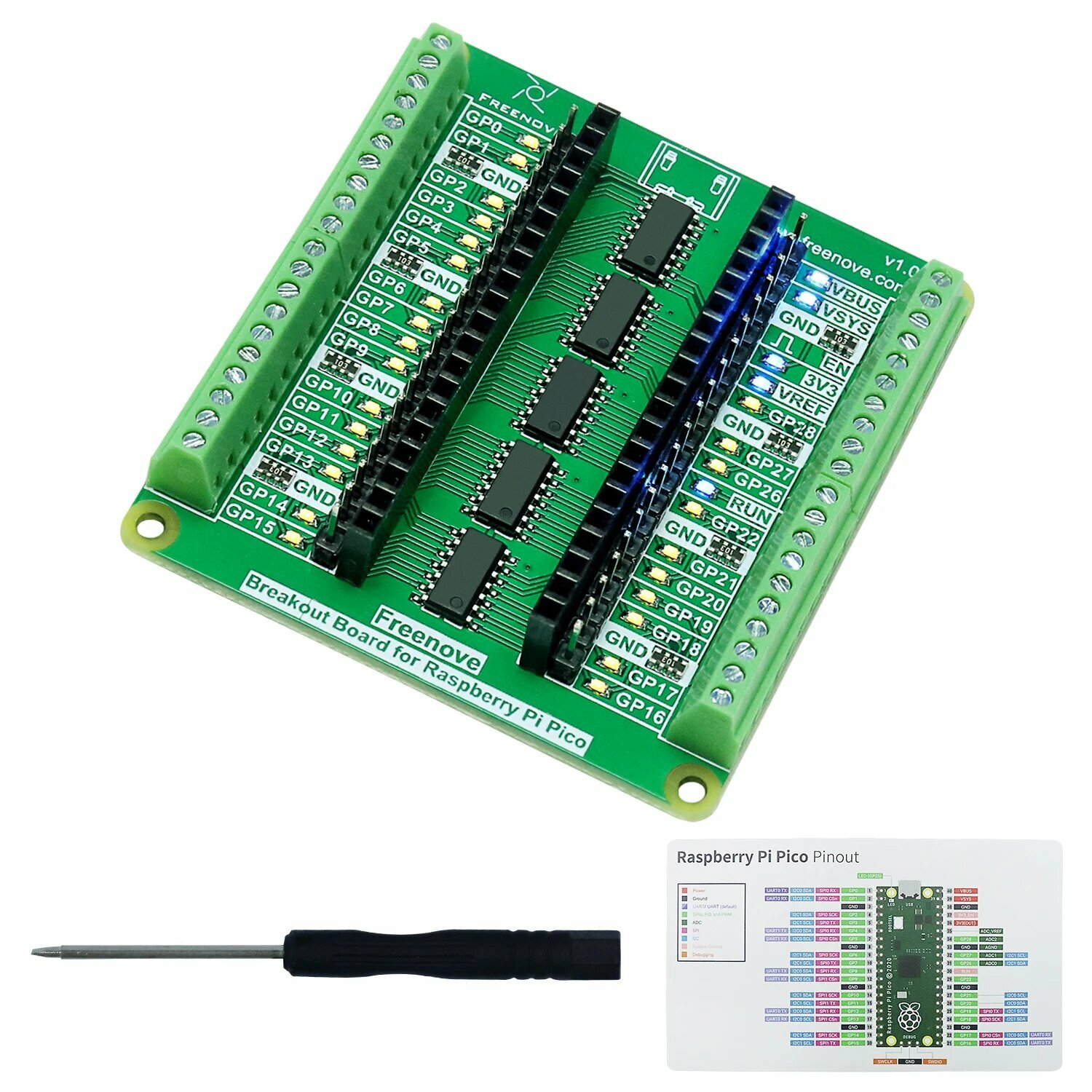 Freenove коммутационная плата для Raspberry Pi Pico FNK0081