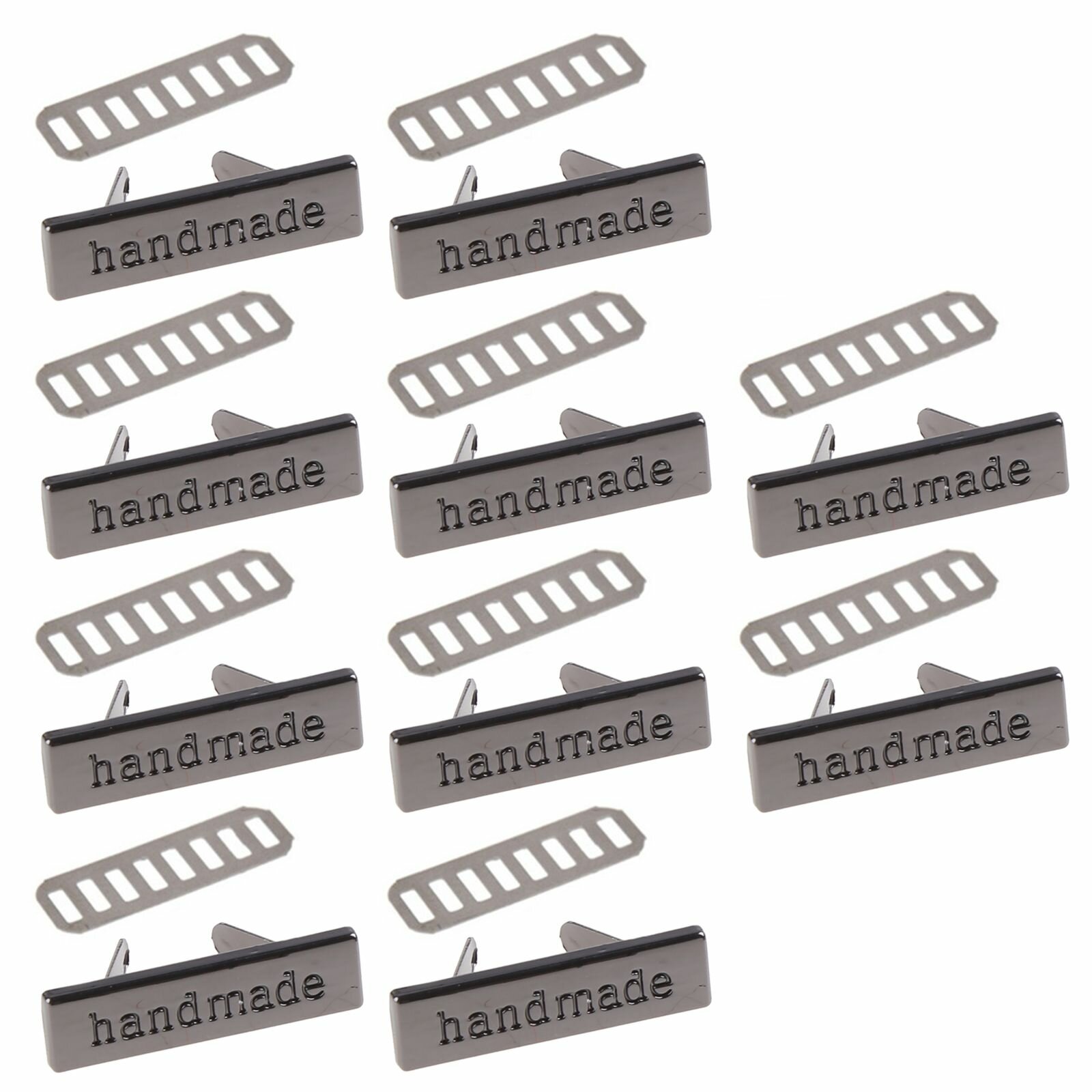 10 шт. металлические этикетки ручной работы для одежды, джинсов, обуви, сумок, прямоугольника одежды