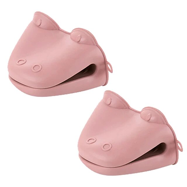 Прихватка силиконовая - термостойкая - для горячего 2 шт, розовый