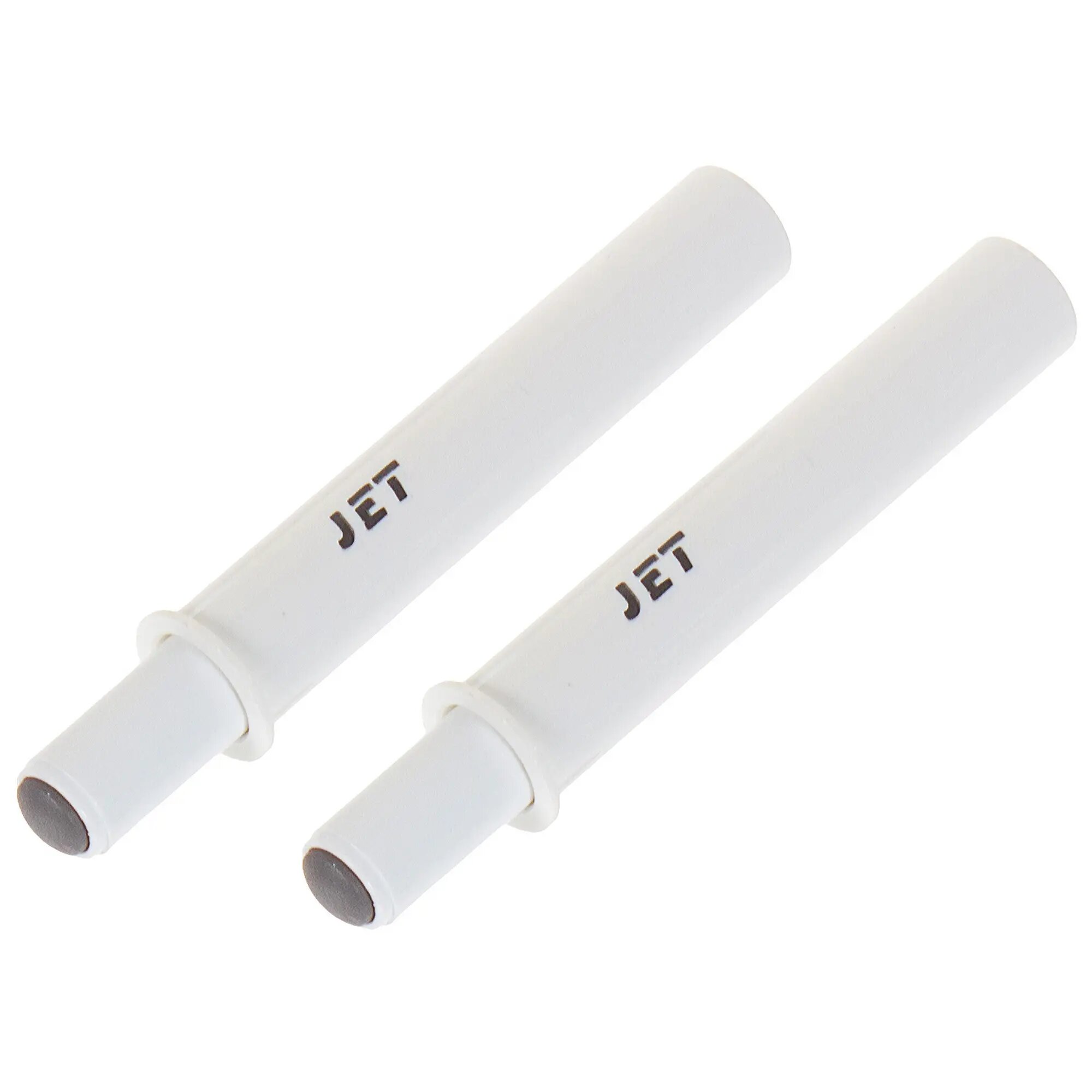 Демпфер врезной 9 мм из пластика белого цвета, комплект 2 шт для мебели и дверей