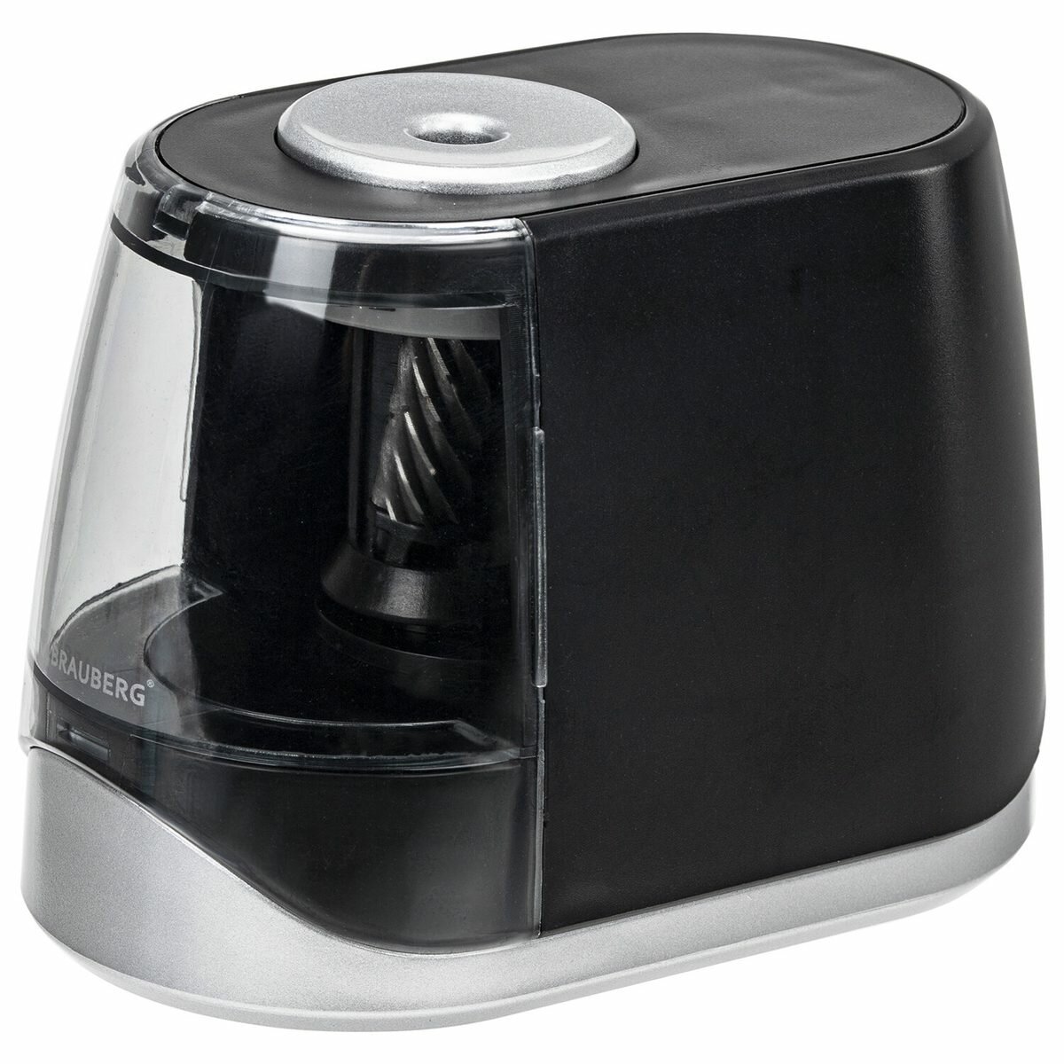 Точилка для карандашей электрическая Brauberg One, фреза с автостопом, 4 батарейки AA/USB (под адаптер) (270577)