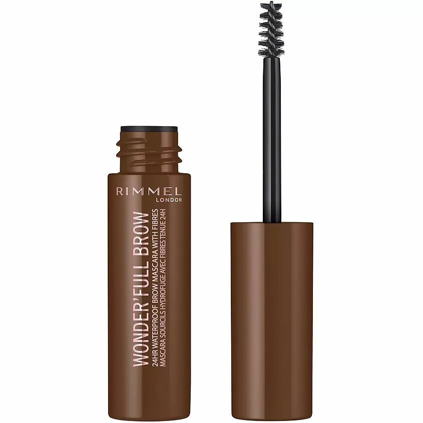 RIMMEL Тушь для бровей WonderFull Brow, № 002 MEDIUM, 4.5 мл