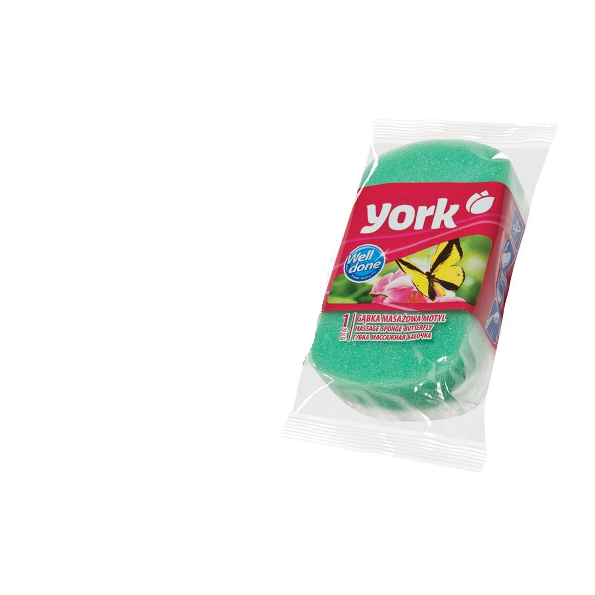 Губка банная York "Бабочка", массажная, двухсторонняя, для бани, для массажа