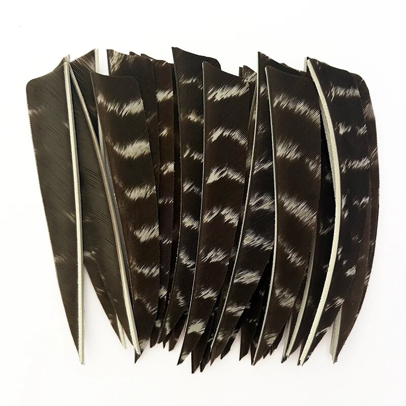 Перья для стрел YABAO, 4 дюйма, 50 шт, индейка Черный, 4inch shield