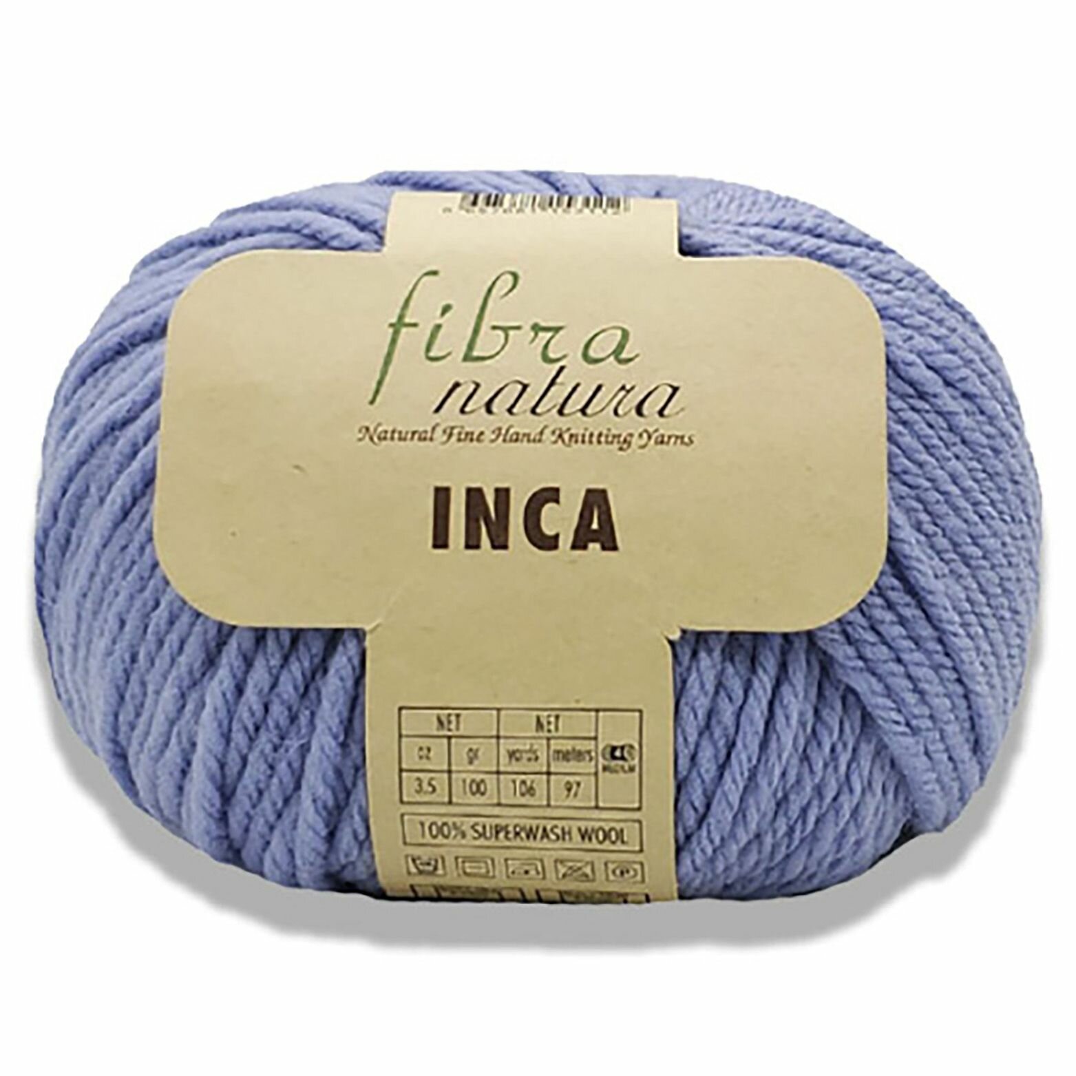 5 Мотков, Fibra Natura INCA, 100% Шерсть супервош / 100 гр. - 97 м, Цвет-43018