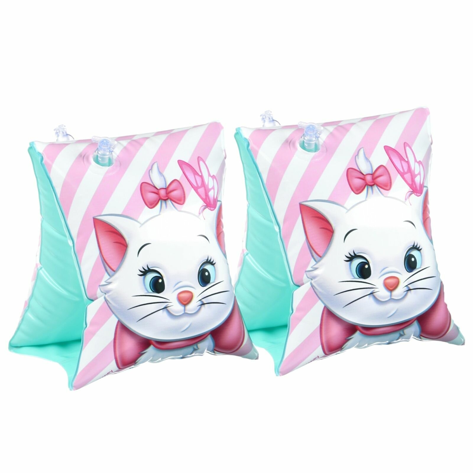 Детские надувные нарукавники "Кошечка Мари" для плавания и купания в бассейне и на море, цвет розовый, 20х16 см