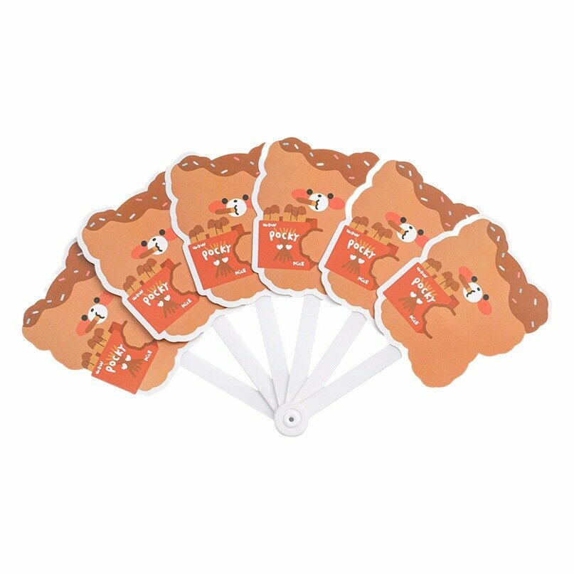 Веер "Мишка Бобо", летний, складной, 6-кратный, цвет мишка