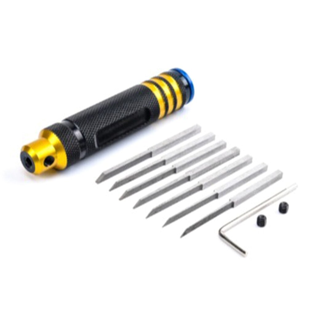 Модельные Стамески Model Scriber Инструмент для резки смолы, линия зачистки, Соскабливающие Стамески с фрезой 0.1/0.2/0.4/0.6/0.8/1.0/2.0 мм