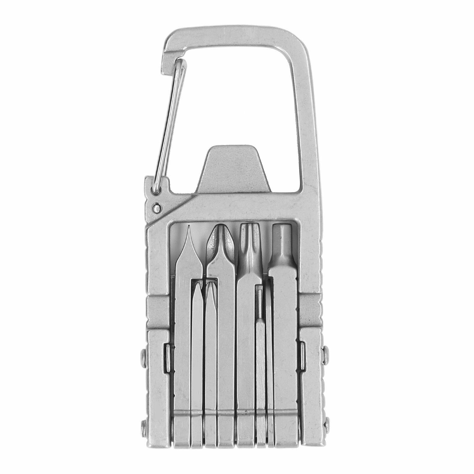 Брелок Мультитул 12 в 1 Складной Многофункциональный Инструмент Наружная Отвертка Из Нержавеющей Стали