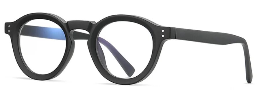 Очки для чтения с защитой от синего света для мужчин и женщин, противоусталостные компьютерные очки для пресбиопии, ретро круглая оправа TR90, очки с заклепками, черные