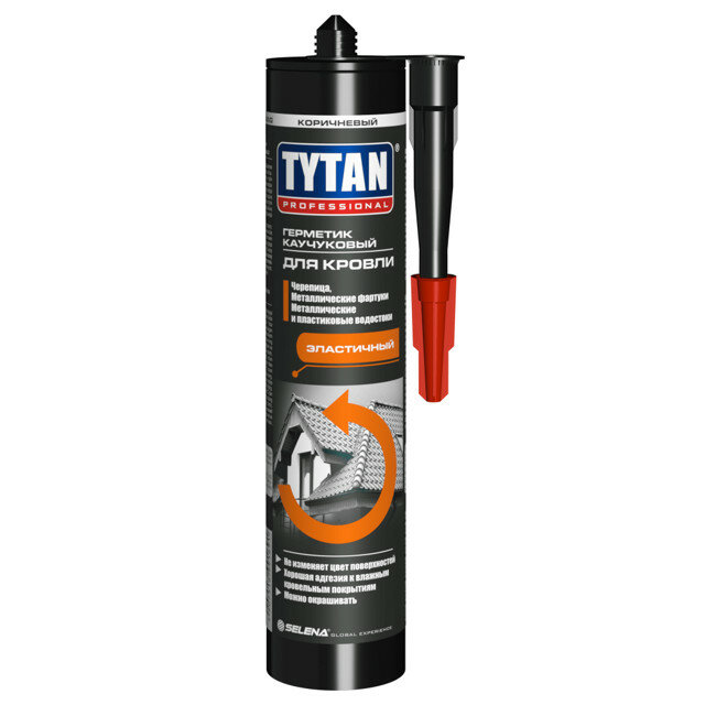Герметик каучуковый TYTAN 310мл коричневый, арт.00867