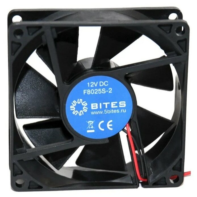 Кулер 5bites F8025S-2 (sleeve/2000rpm/2pin,80х80х25)