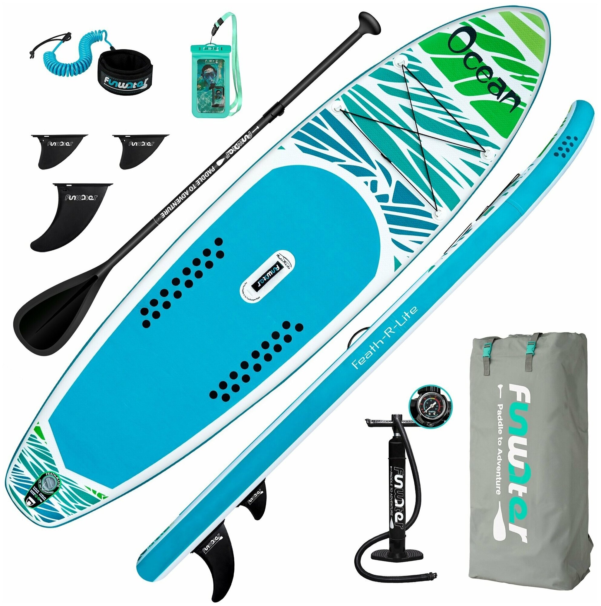 Sup board (Сап борд) Надувная доска Funwater Ocean 10.6 (полный комплект)