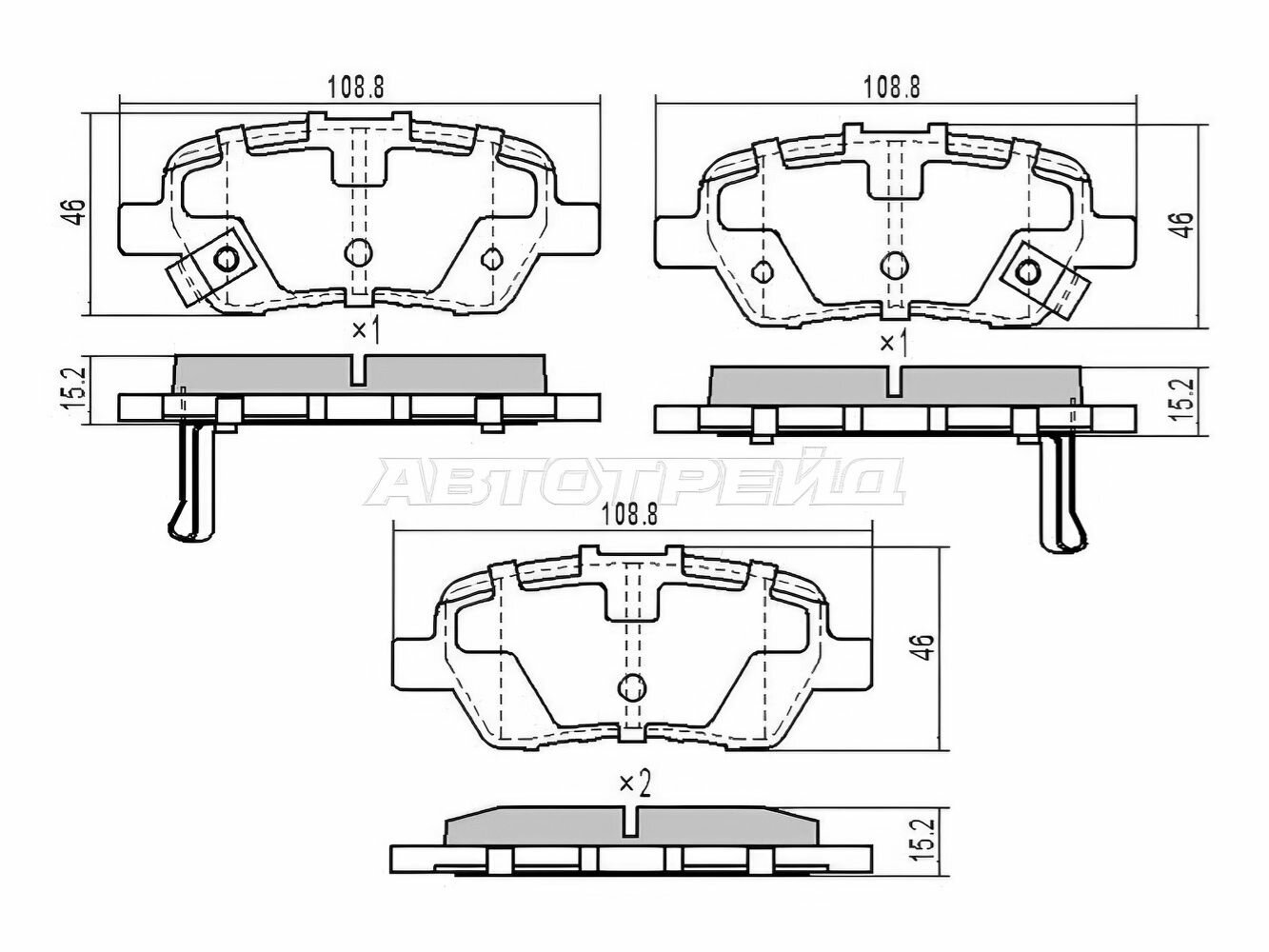 Тормозные колодки задние для Хонда Кроссрод, Одиссей, Степ Вегн, Стрим арт ST43022SFEN00 SAT