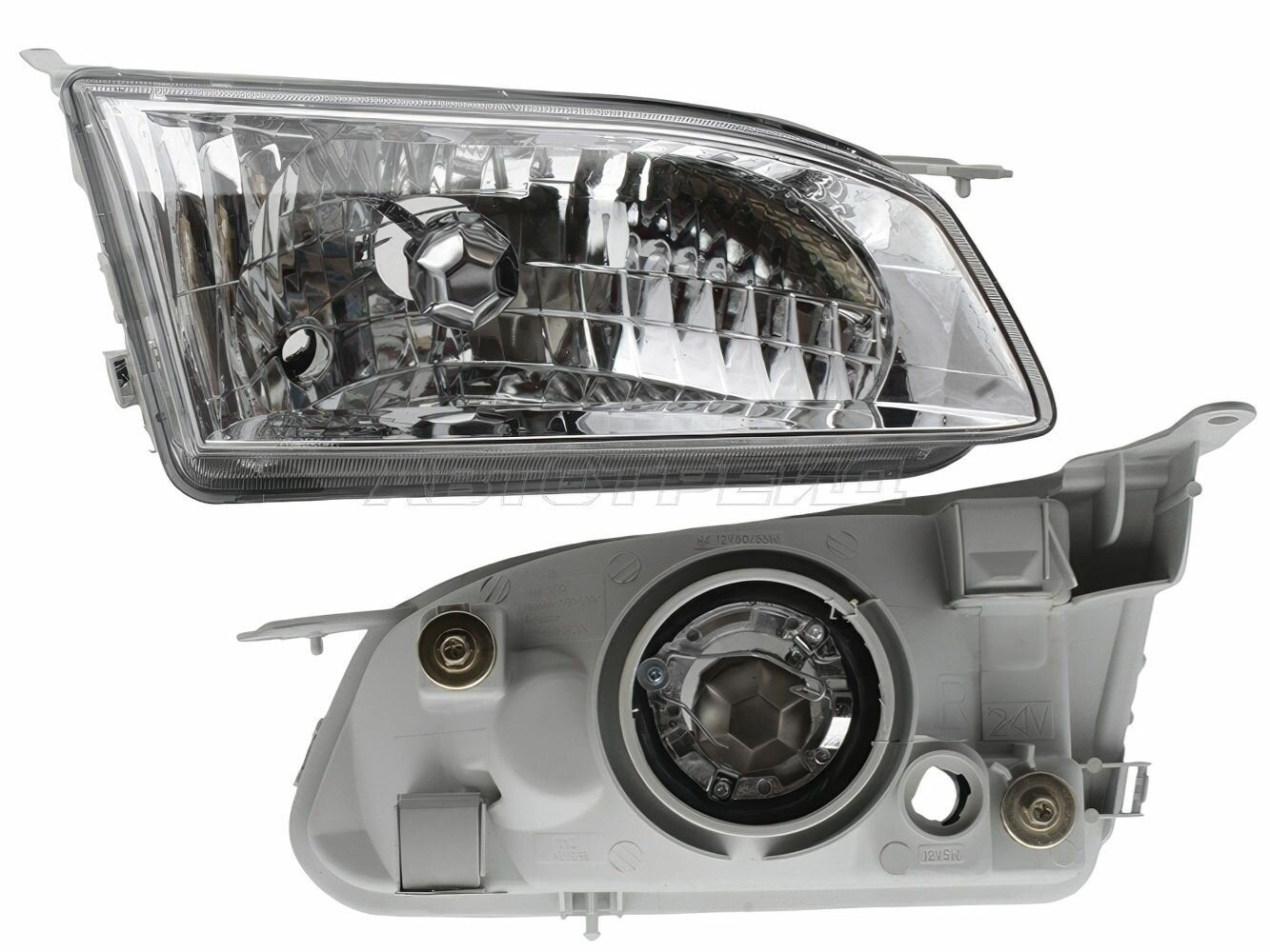 Фара правая, хрусталь для Тойота Королла арт ST2121181R SAT