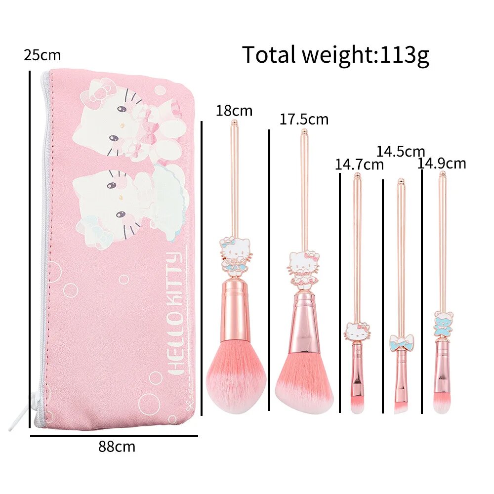 Набор кистей для макияжа MINISO Hello Kitty 5 шт, Makeup Brush