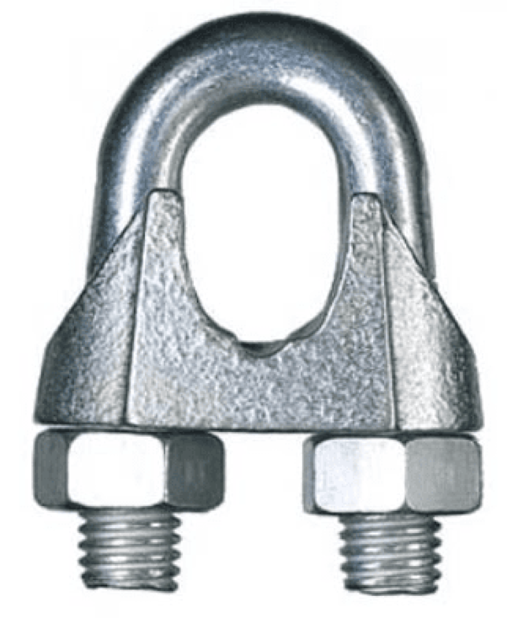 Зажим для троса оцинкованный, из стали, DIN 741, диаметр 8мм / оснастка