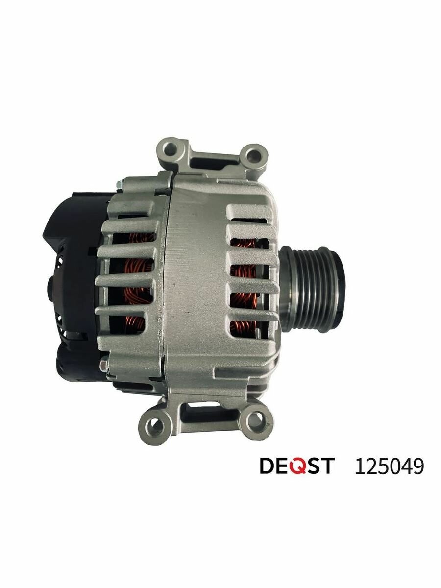 Генератор Deqst 125049, для Audi, Skoda, VW, передний, серебристый