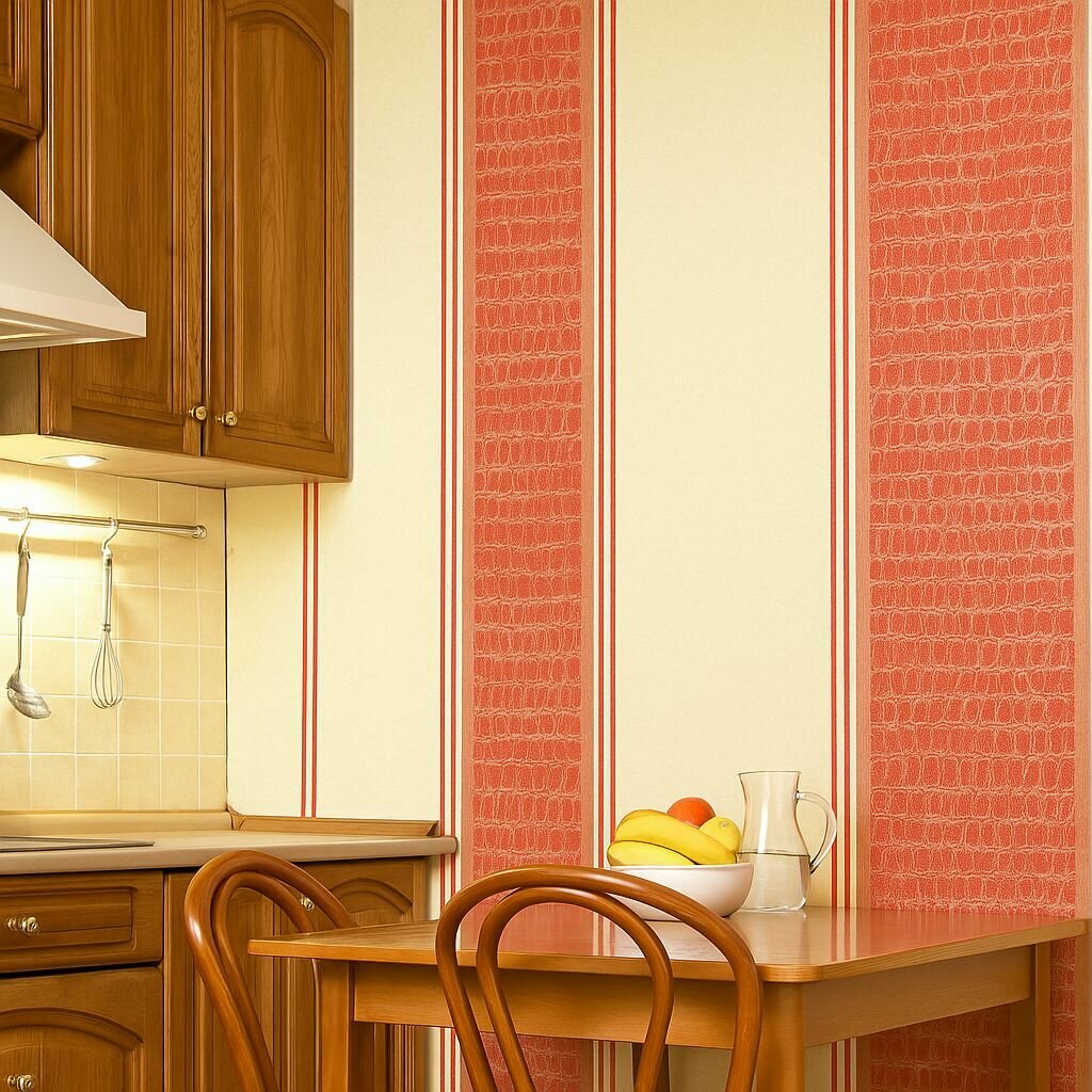 Обои Marburg The Walls 78919, виниловые, флизелиновые, бежевый, красный, 0,7x10 м