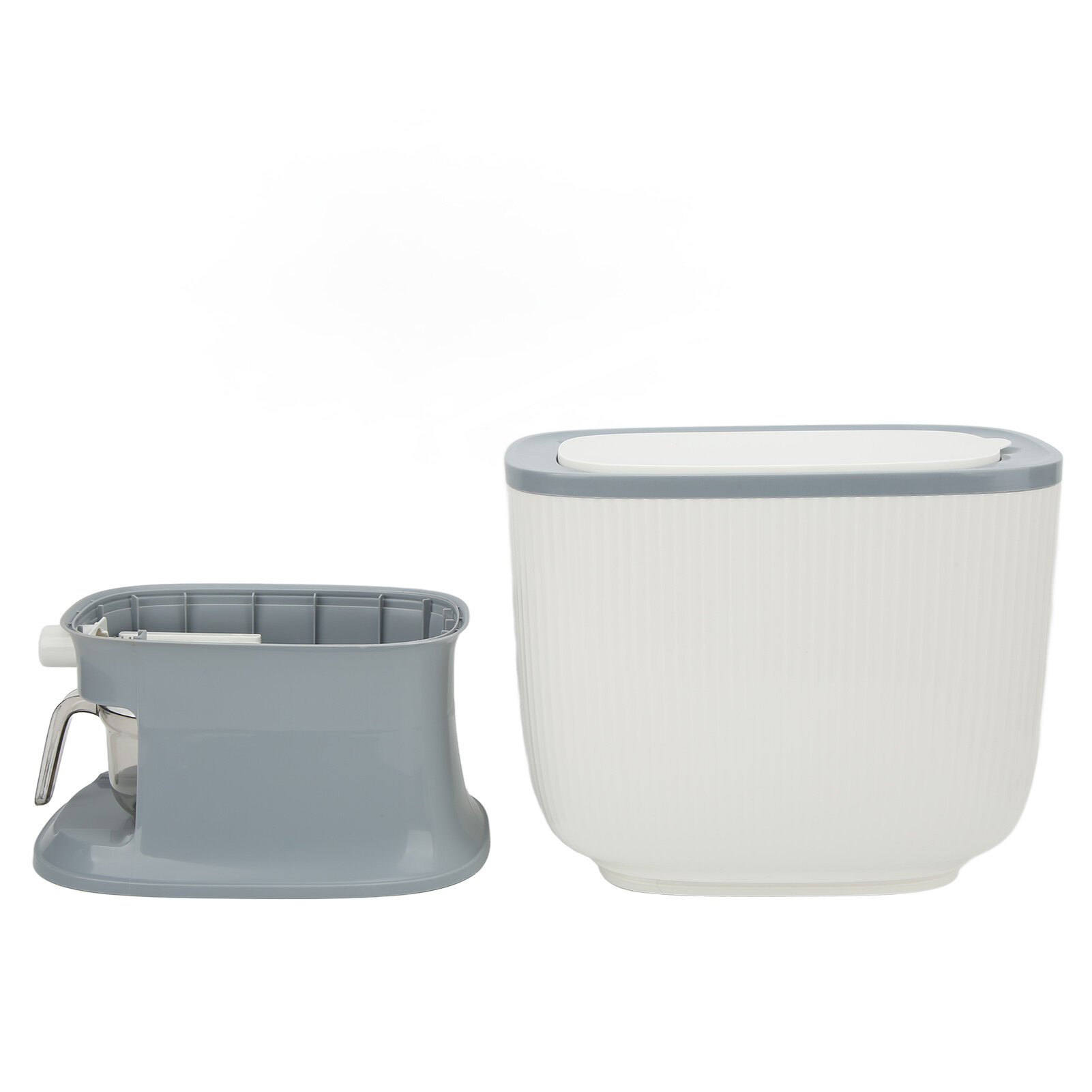 Бытовой дозатор риса, большой емкости, автоматический контейнер для хранения продовольственного зерна с чашкой серого цвета