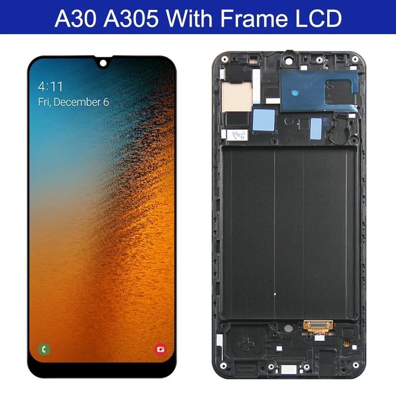 Для SAMSUNG GALAXY A10 A105 A20 A205 A20S A207 A30 A305 A30S A307 A50 A505 A70 A30 TFT With Frame