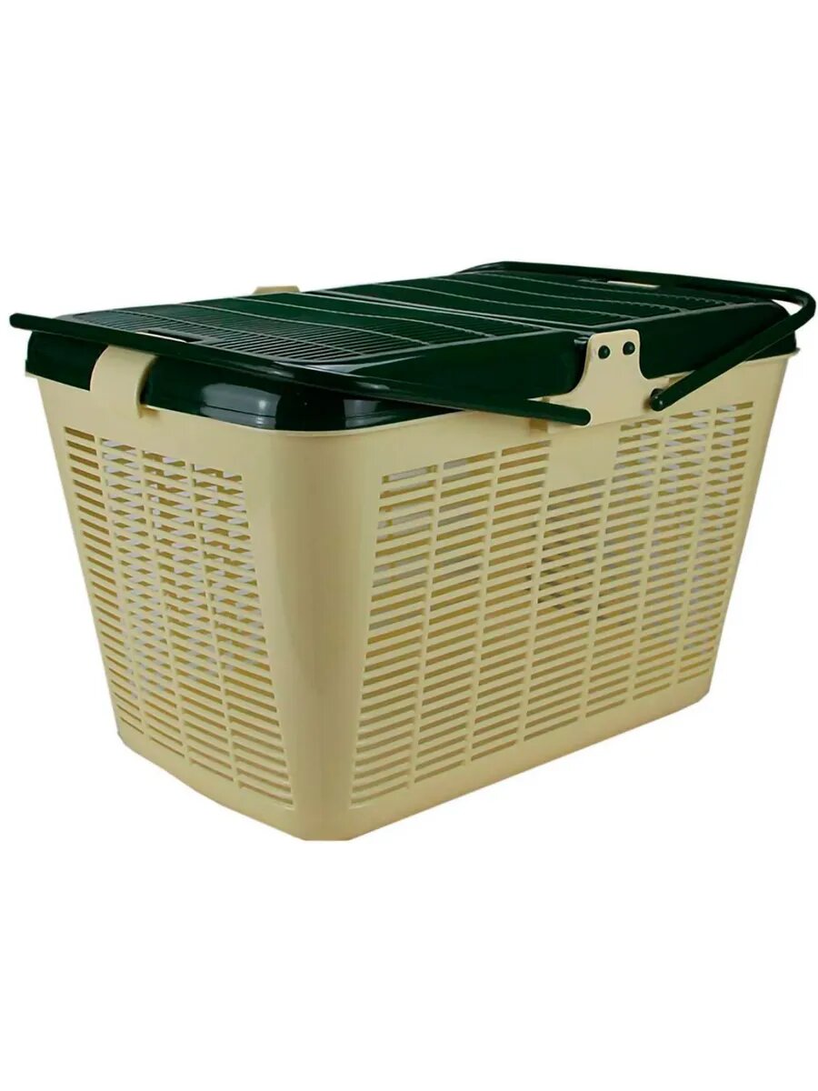 Переноска для животных Dogman корзина пластиковая квадратная малая 40 х 29,5 х 24 см