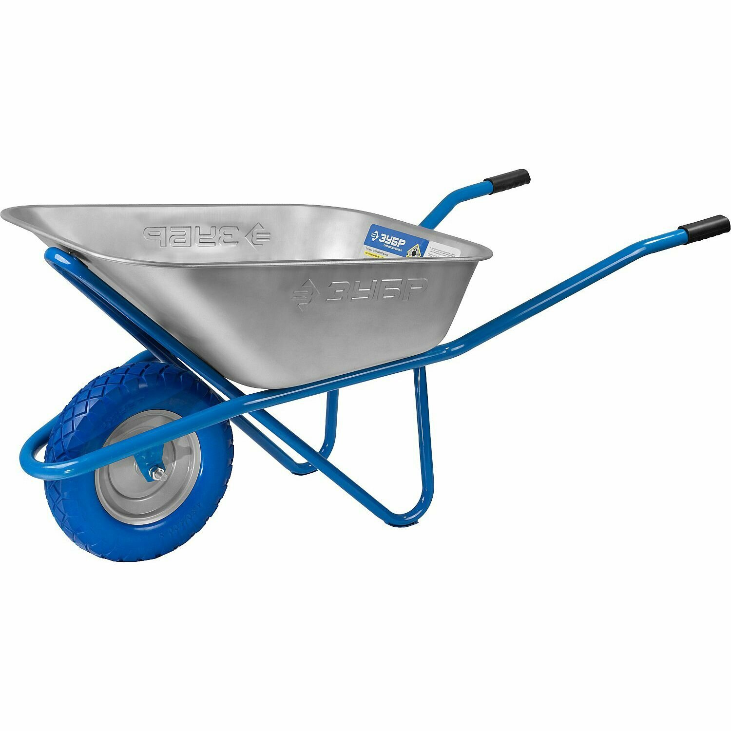 Строительная тачка ЗУБР ПТ-200, 110 л, 220 кг, одноколесная, полиуретановое колесо, профессиональная 39903_z01