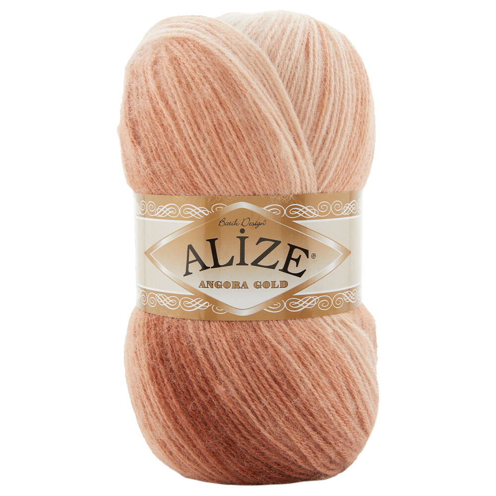 Пряжа для вязания Alize Angora gold batik 8057 темная пудра 100 гр/550 м 20% шерсть, 80% акрил