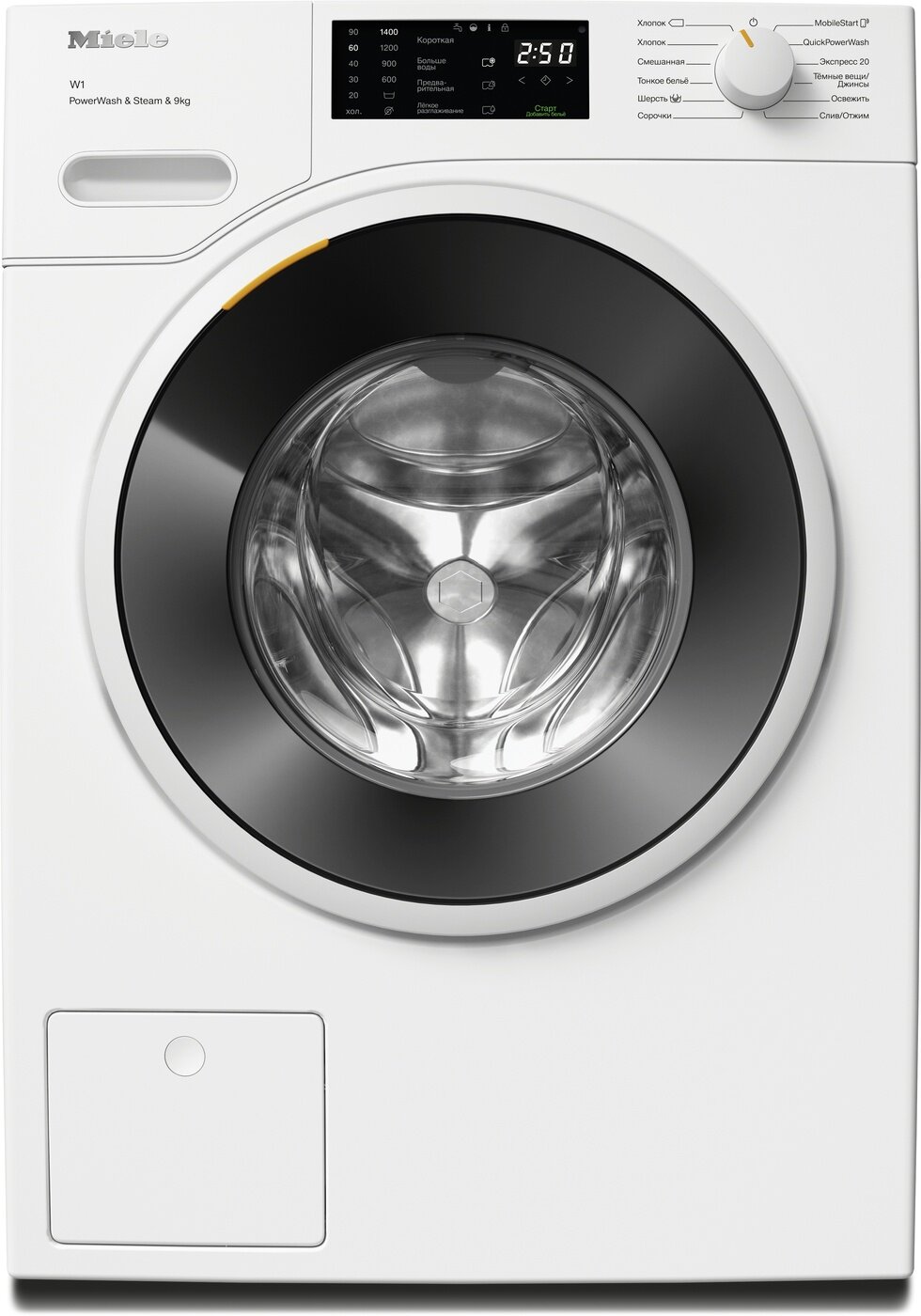 Стиральная машина Miele WWD380 WCS PWash&Steam&9kg Lotus White, белый лотос, русский интерфейс, пр. Польша