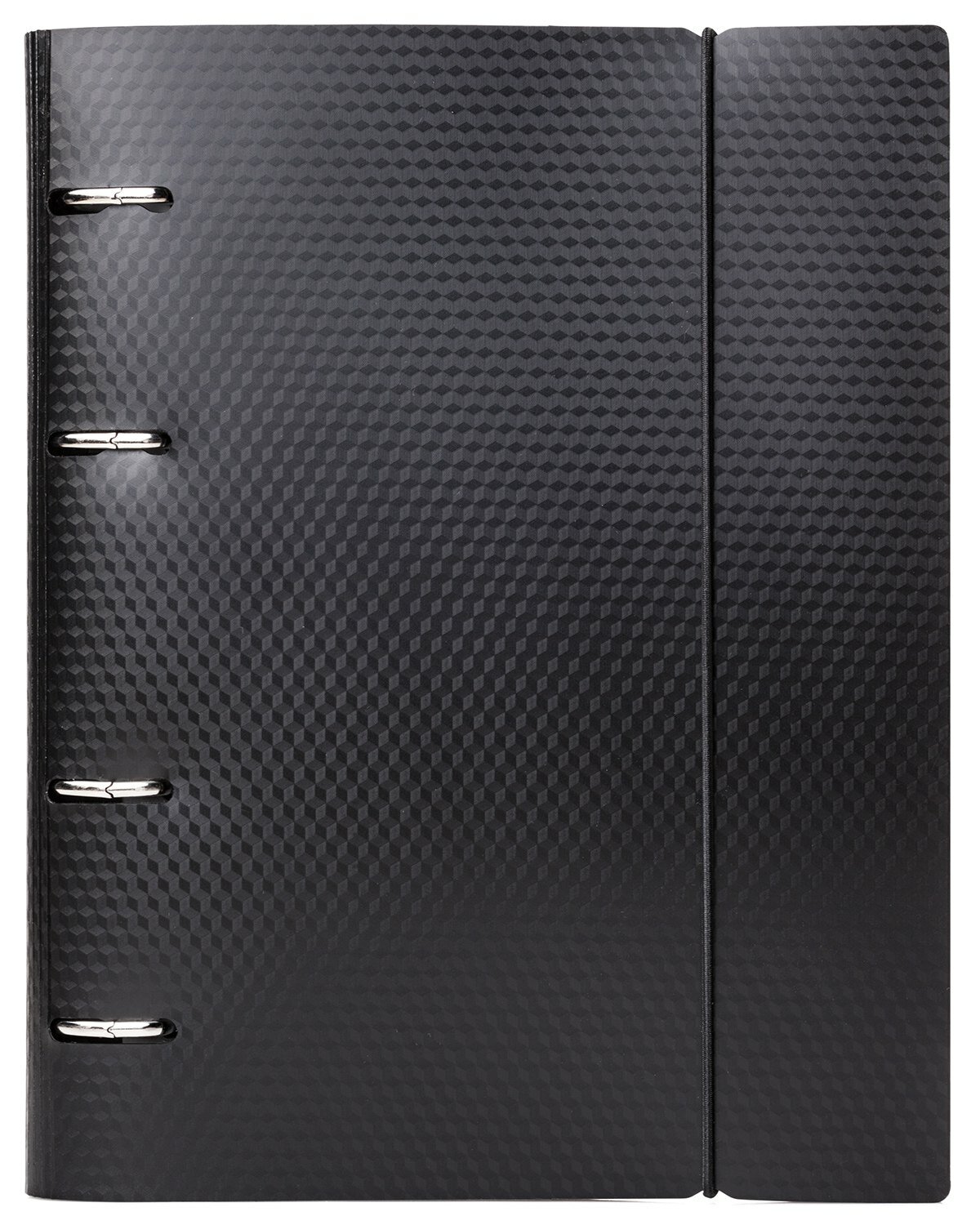 Тетрадь на кольцах в клетку Hatber, Wood/Diamond, 120 листов, черная