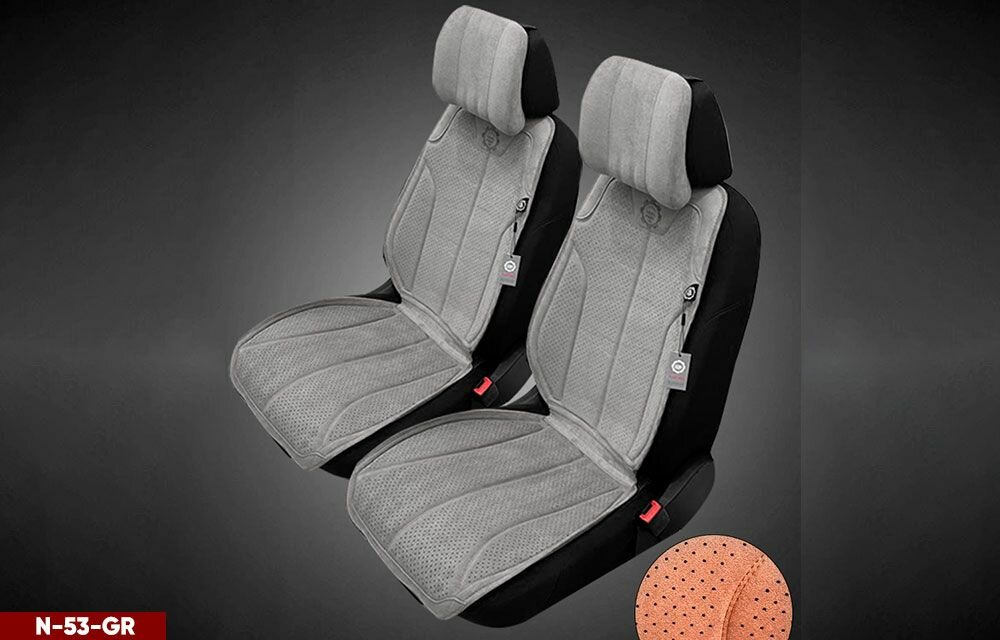 Накидки на сиденья для Jeep / Джип Grand Cherokee Compass Wrangler Cherokee Spirit Renegade и др. на пердний ряд замша с перфорацией