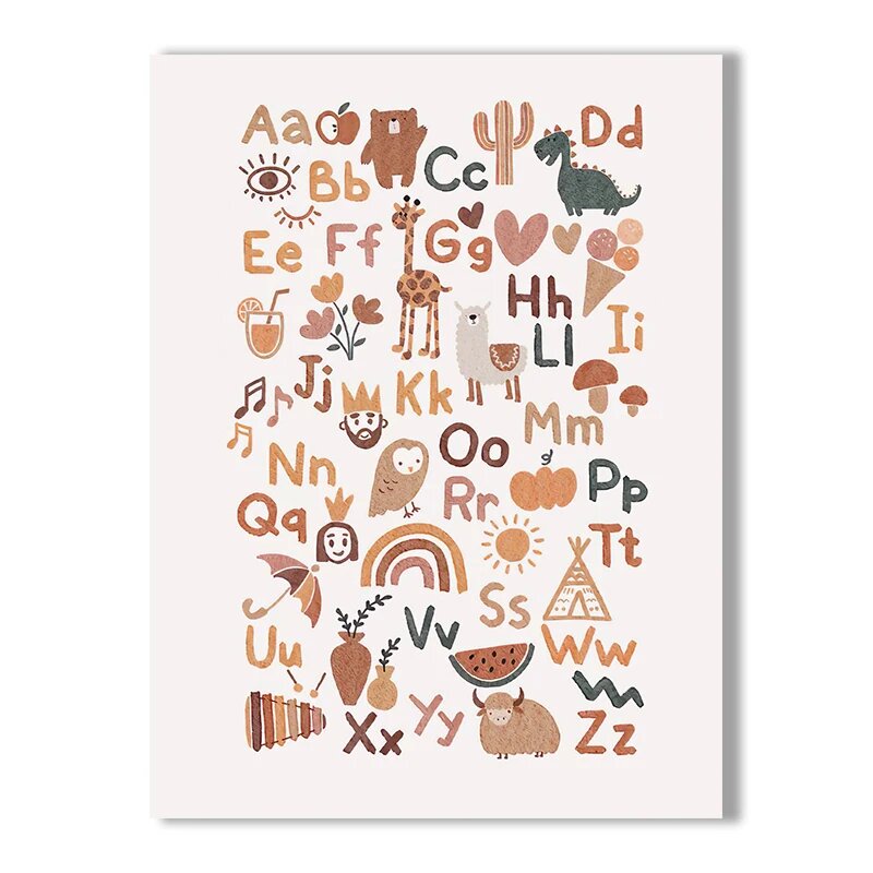 Абстрактное Солнце Радуга на заказ имя ребенка детская настенная живопись на холсте печать картина детские постеры детская комната украшение дома