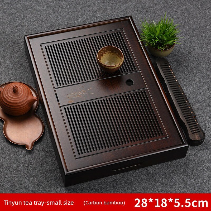 Jinge бамбуковый бытовой чайный поднос, небольшой чайный сервиз, офисный чайный столик для хранения воды, небольшой