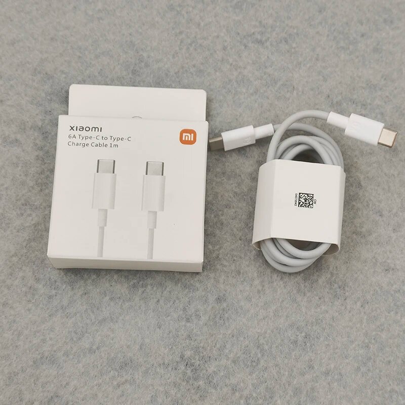 Оригинальный кабель для быстрой зарядки Xiaomi 6A, 120 Вт, 67 Вт, турбо-кабель USB C To Type C для Mi 15 14T Ultra Redmi Note 14 13 K80 Pro Poco F6